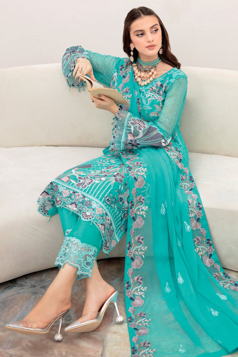 A-708 - Unstitched - Ramsha Chevron – Sadaf’s Collection